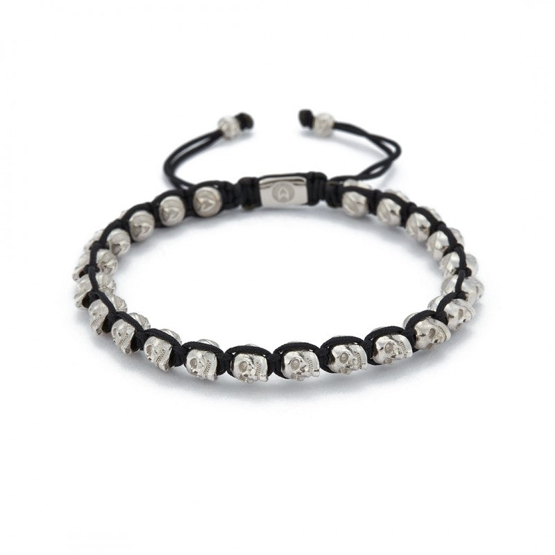 Skulls Shambala Bracelet in Silver